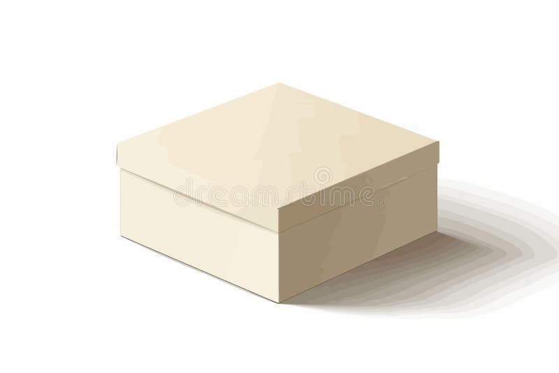 Big Closed Paper Box Isolated Vector Style Stock Vector - Illustration ...
