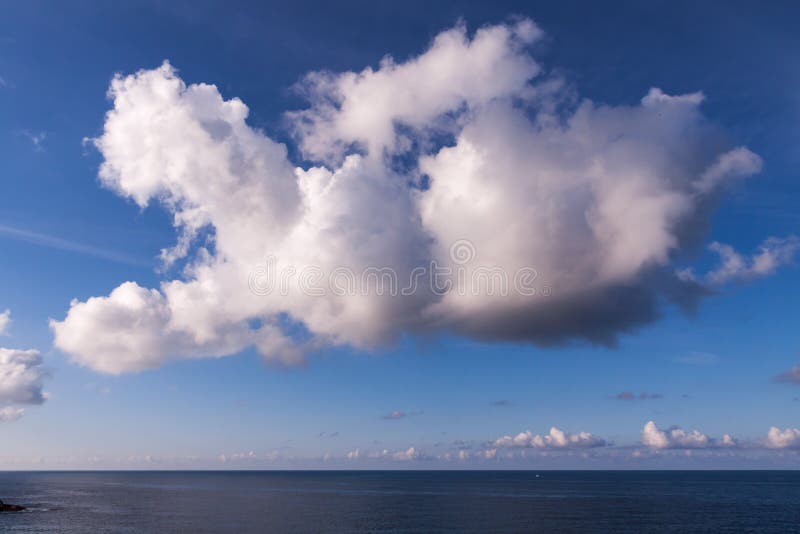 Big cloud over the sea stock image. Image of wave, vacation - 162855835