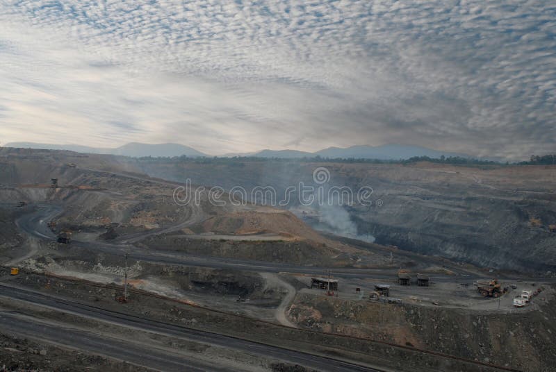 Coal Mining in South India, Asia Stock Image - Image of heavy, power ...