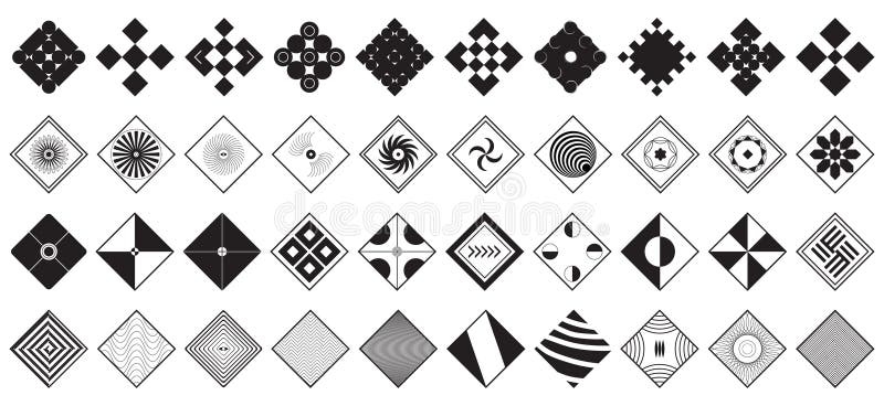 Big Collection of Abstract Graphic Geometric Symbols Vector Shapes ...