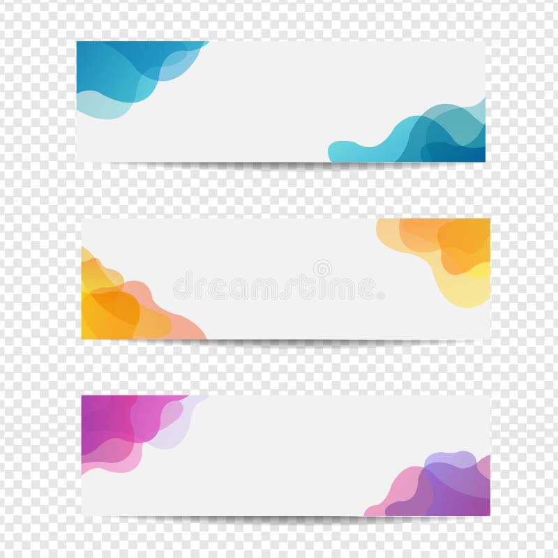 Big Collection Banners Isolated Transparent Background Stock Vector ...