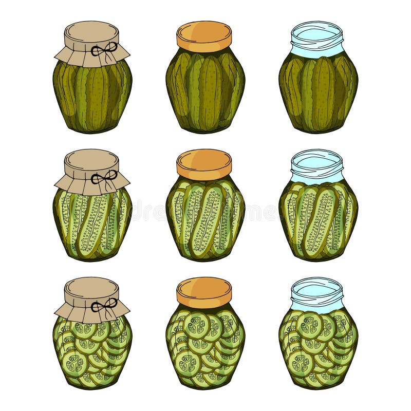 Set Of Different Jars And Pottery Stock Vector - Illustration of clay ...