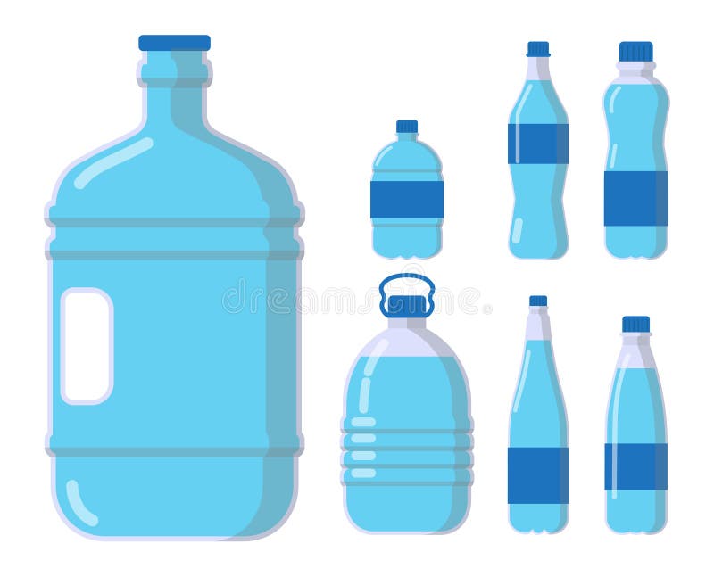 Big Collection of Different Sizes Bottles Template Design Vector ...