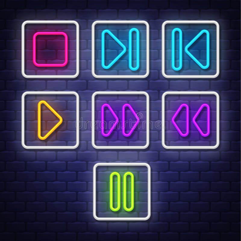 Set Neon Music Symbols Stock Illustrations – 109 Set Neon Music Symbols ...