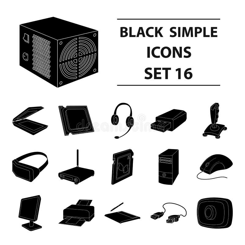 Big Collection Personal Computer Vector Symbol Stock Illustration Stock ...