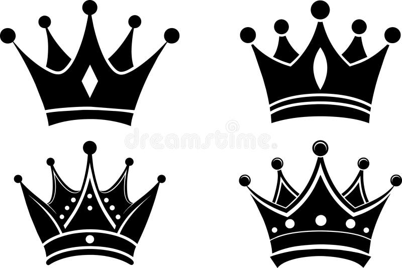 Big Collection Quality Crowns. Crown Icon Set. Collection of Crown ...