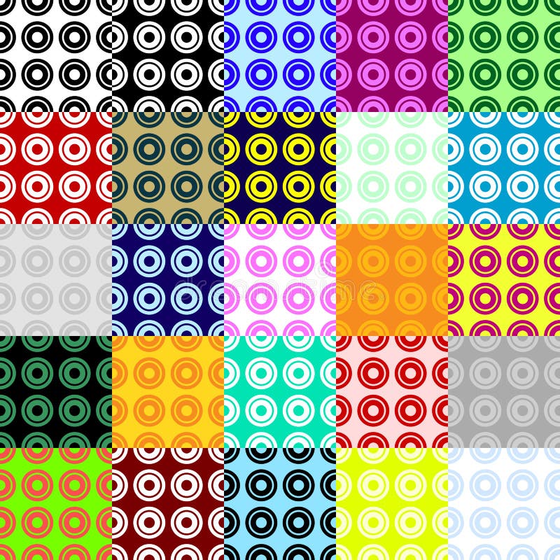 Big Collection of Seamless Patterns Made of Dots. Stock Vector ...