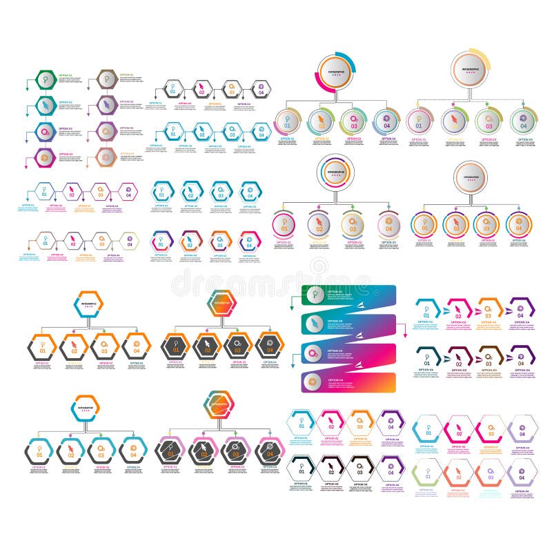 Big Collection Timeline Infographic Element Template Vector Stock ...