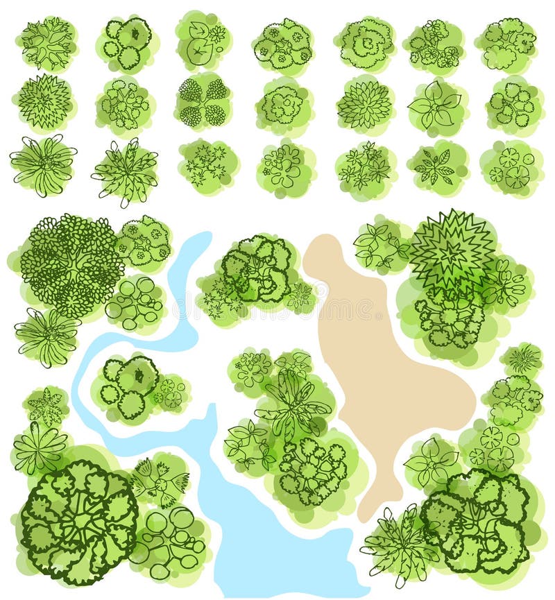 Trees Top View Map Stock Illustrations – 766 Trees Top View Map Stock ...