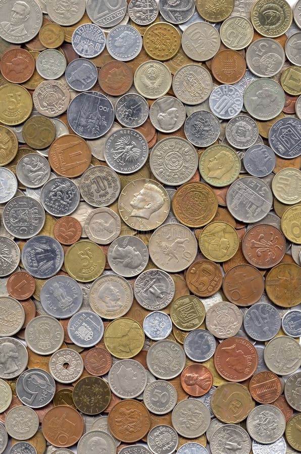 Big Collection of Various Coins Stock Image - Image of banking ...