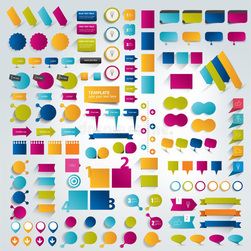 Collections of Infographics Flat Design Elements. Stock Vector ...