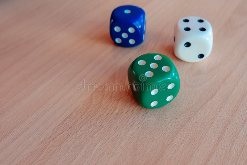 Dice of Different Colors in Different Combinations Stock Image - Image ...