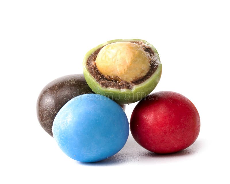 Colored Candies on a White Background Stock Image - Image of purple ...
