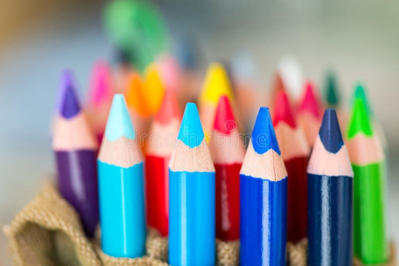 Big colored pencils stock image. Image of kindergarden - 100098495