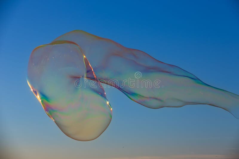 Big Colorful Bubble in the Blue Sky Stock Image - Image of background ...
