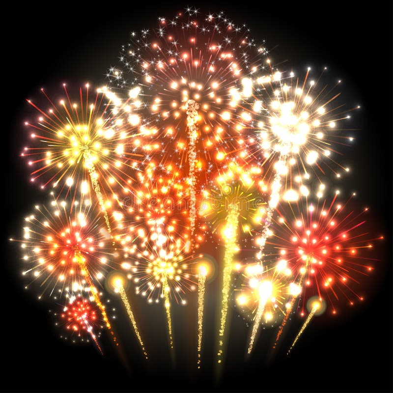 Big Red Fireworks Stock Illustrations – 526 Big Red Fireworks Stock ...