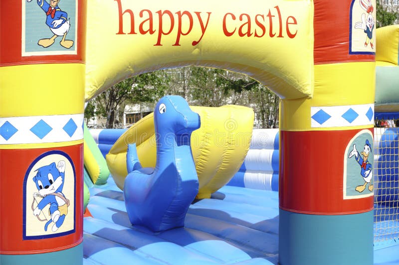 Big, Colorful, Inflatable Castle Labyrinth Editorial Photography ...