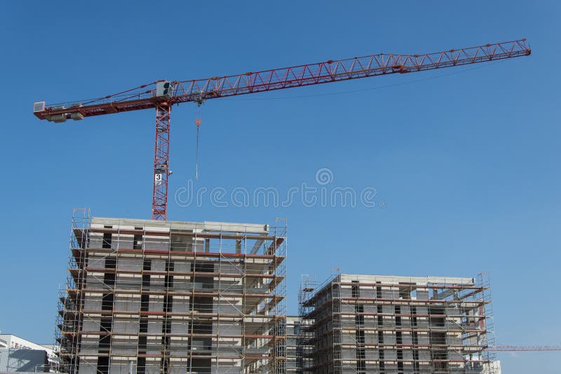 Big construction site stock image. Image of counterweight - 140397819