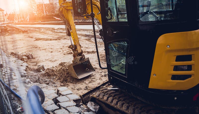 Big Construction Site with Construction Machinery in the Construction ...