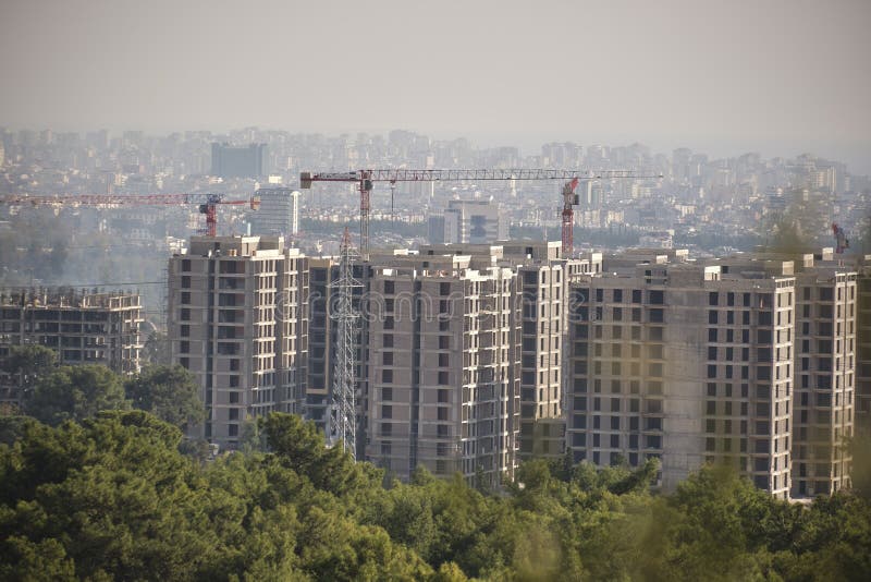 Big Construction Site a Big Construction Site with Cranes Stock Photo ...