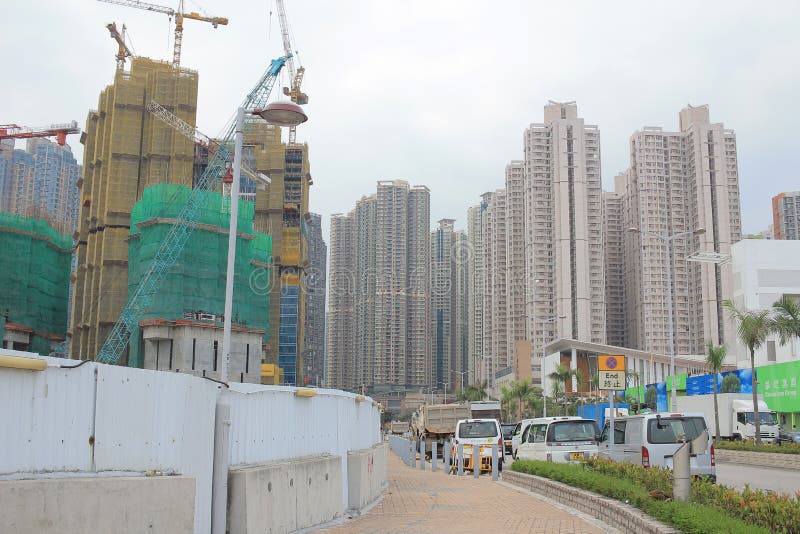 Big Construction Site with Cranes in Tko Editorial Photo - Image of ...