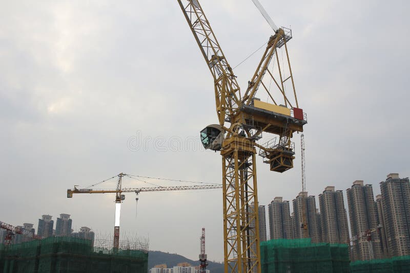 Big Construction Site with Cranes in Tko Editorial Photography - Image ...