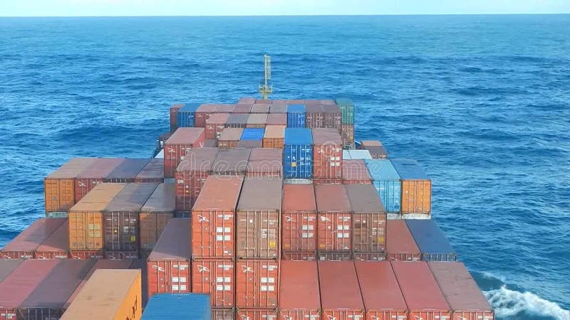 Container Vessel Making Waves Stock Video - Video of ship, unit: 112808971