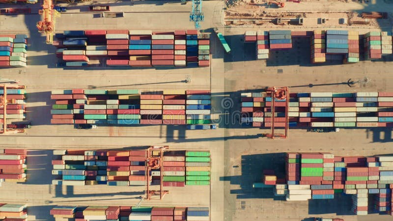 Big Containers Divided into Groups Prepared for Shipping Stock Video ...