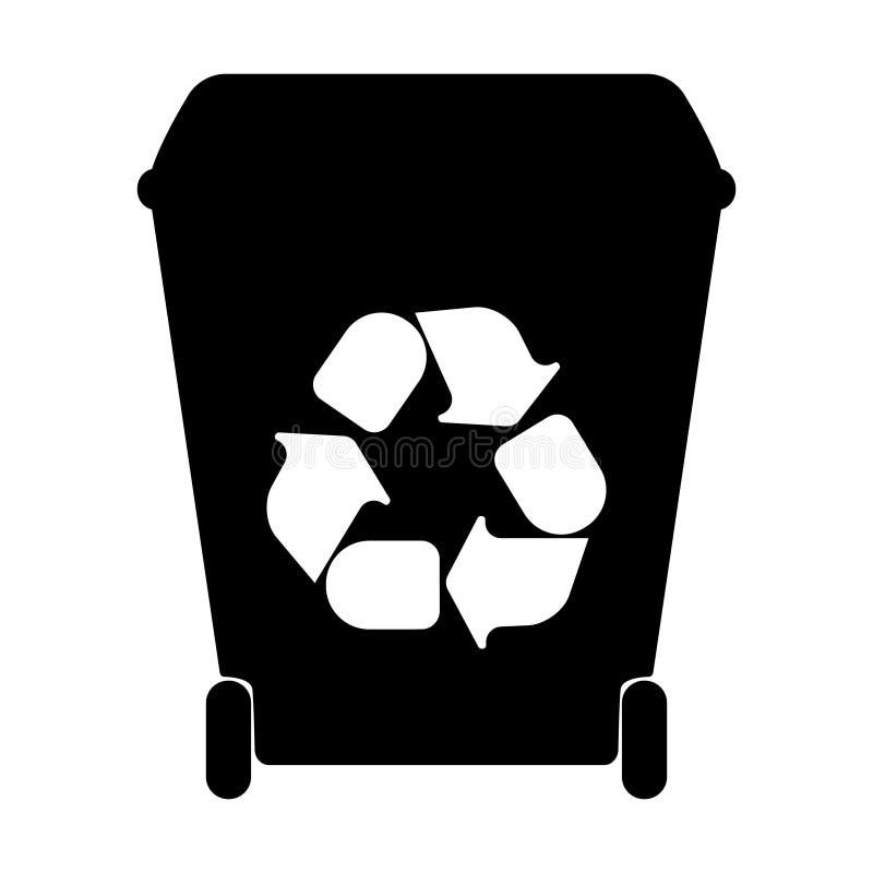 Big Containers for Recycling Waste Sorting. Vector Illustration Stock ...