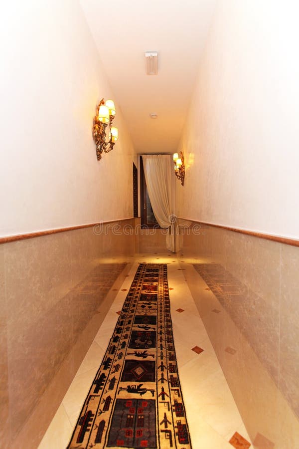 Big corridor stock image. Image of carpet, floor, wall - 25307341