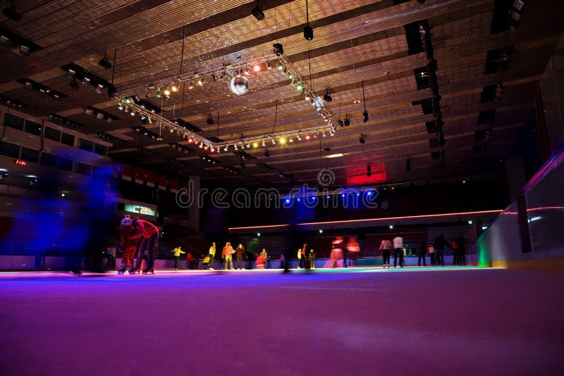 Skating-rink on Red Square in Moscow at Night Stock Photo - Image of ...