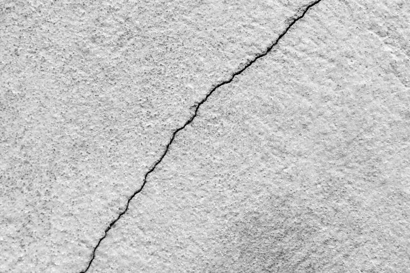 Big Crack on Old Plastering Wall. Long Winding Ascending Crack in ...