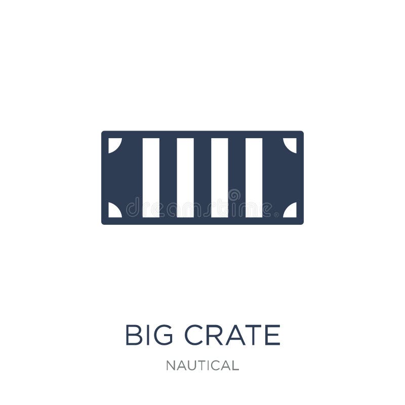 Big Crate Icon. Trendy Flat Vector Big Crate Icon on White Background ...