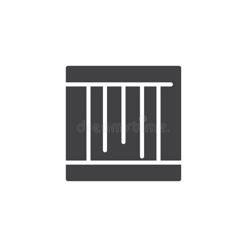 Big crate vector icon stock vector. Illustration of flat - 110505836