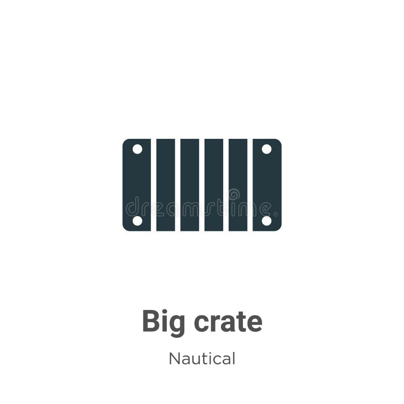 Big Crate Vector Icon on White Background. Flat Vector Big Crate Icon ...