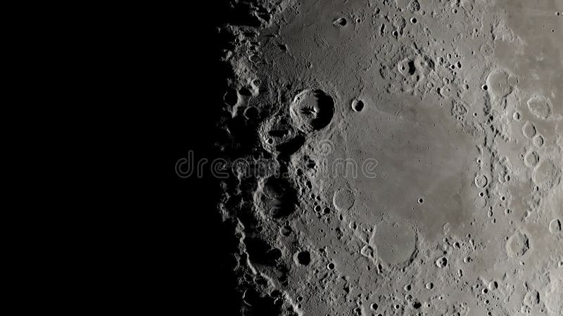 Big Craters on the Surface of the Moon. Stock Footage - Video of ...