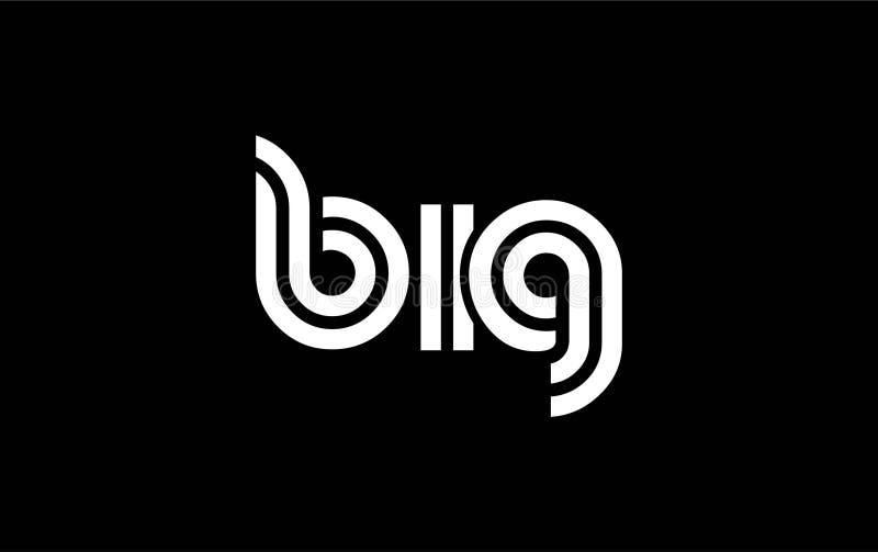BIG Creative Unique Modern Letter Logo Design Stock Vector ...
