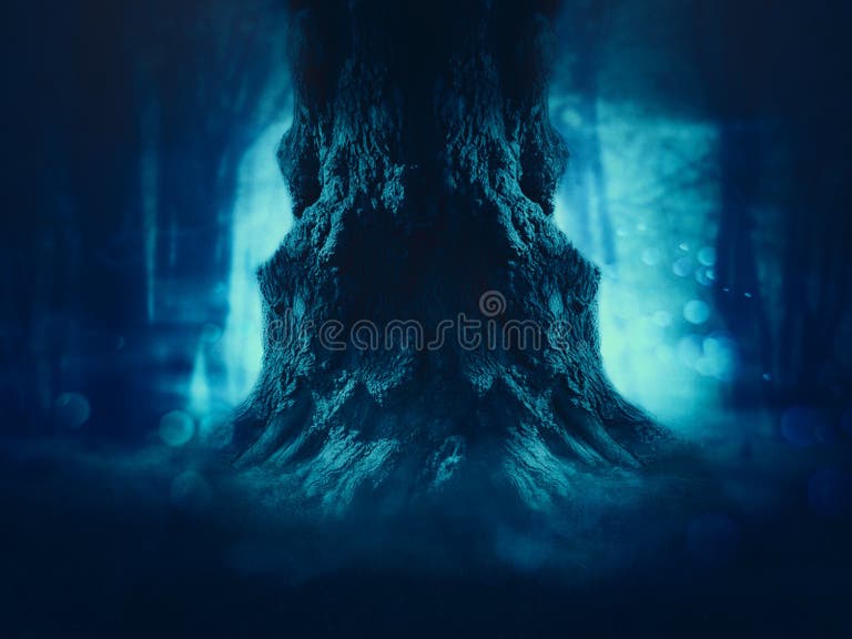 Spooky Tree in the Forest stock photo. Image of haunted - 102868228