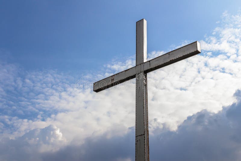 Big cross stock image. Image of crucifix, christ, blue - 65451911