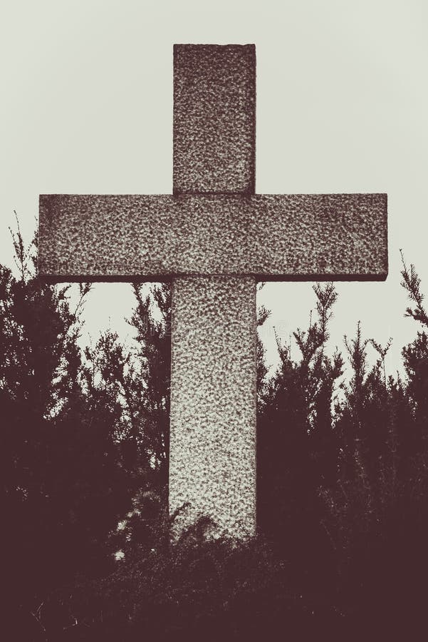 Big cross stock image. Image of vertical, black, stone - 35365287