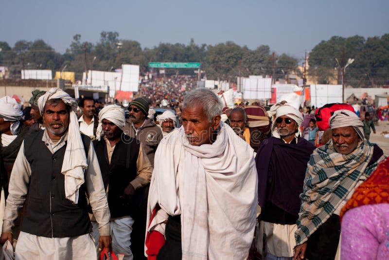 Big Crowd of Indian Adults Rushing Editorial Image - Image of group ...
