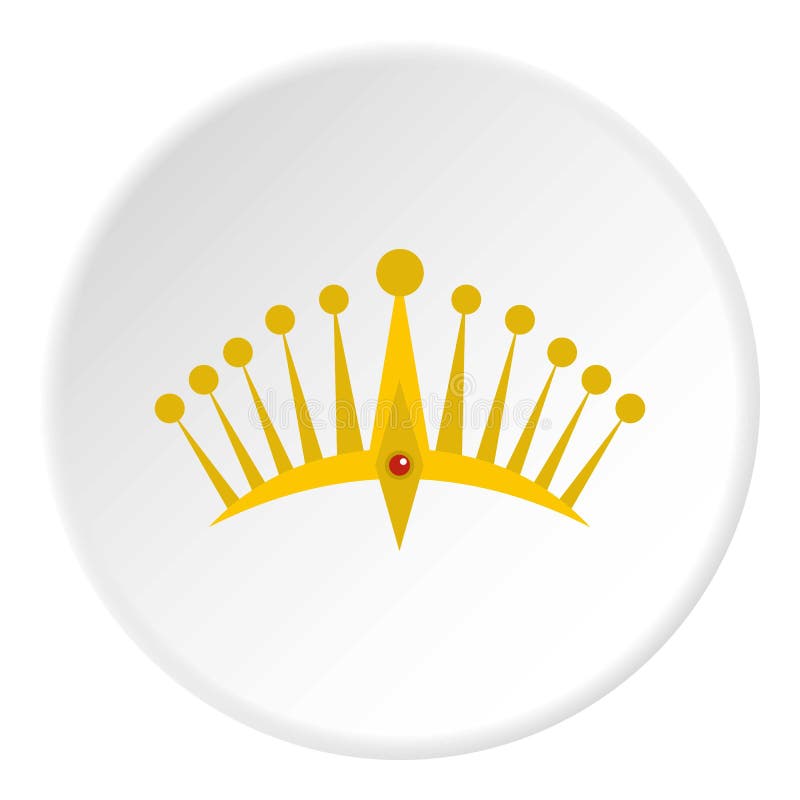 Big crown icon circle stock vector. Illustration of flat - 95331570