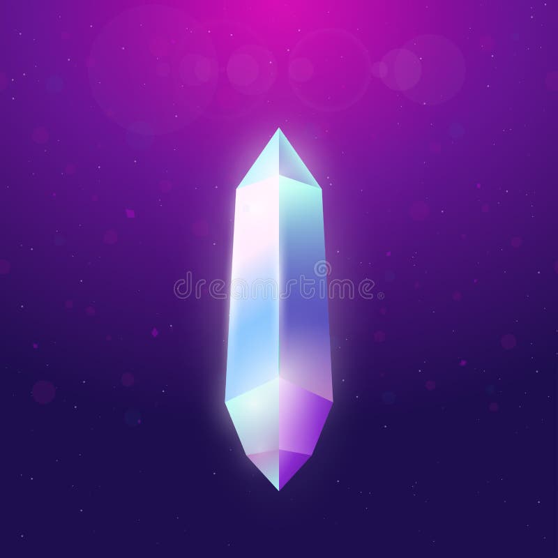 Big Crystal with Glowing Effect Stock Vector - Illustration of isolated ...