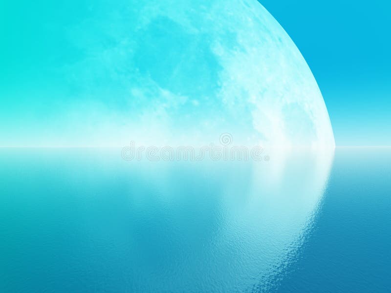 Big Cyan Moon Picture. Image: 6124657