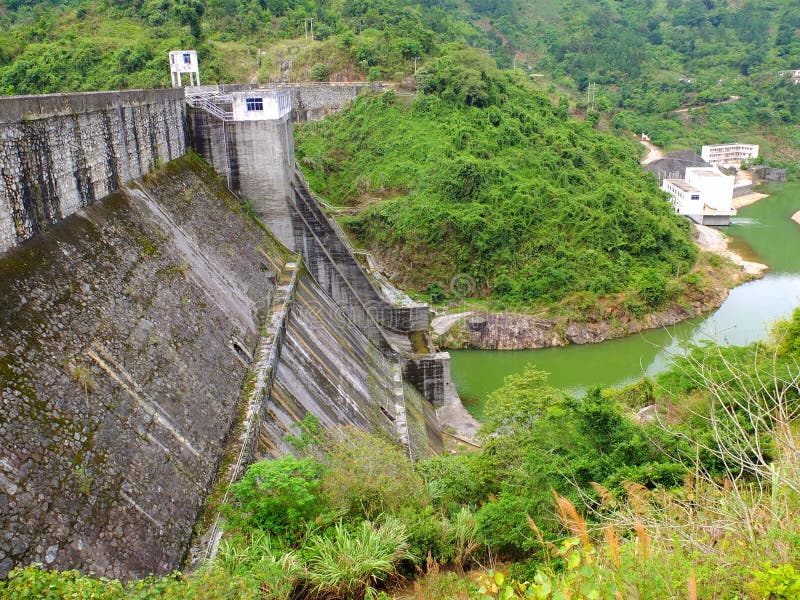 Dam in mountain area stock image. Image of road, chartelard - 30084109
