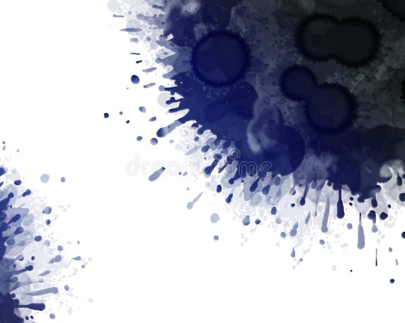 Big dark blue ink blot stock illustration. Illustration of dark - 18822804