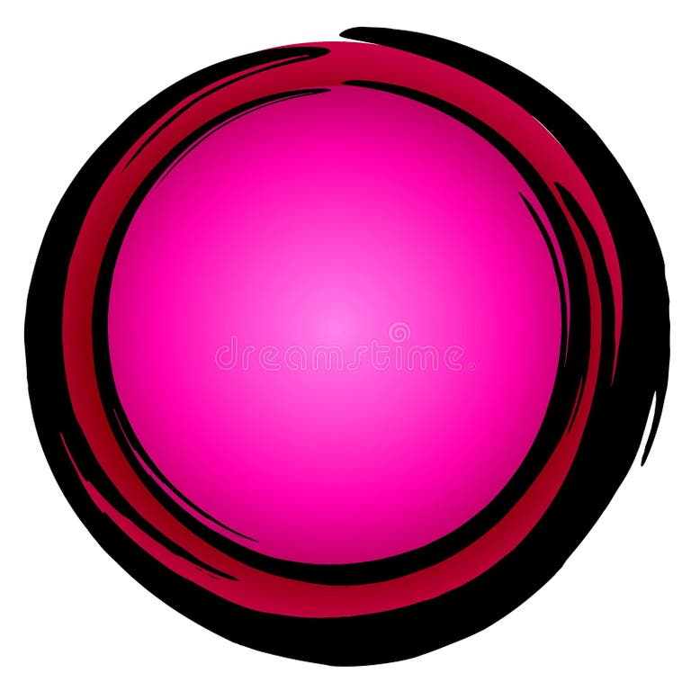 Big Dark Pink Circle Icon Enso Stock Illustration - Illustration of ...