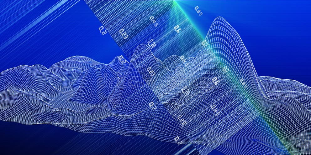 Big Data Abstract Analytical Background With Wireframe Algorithm