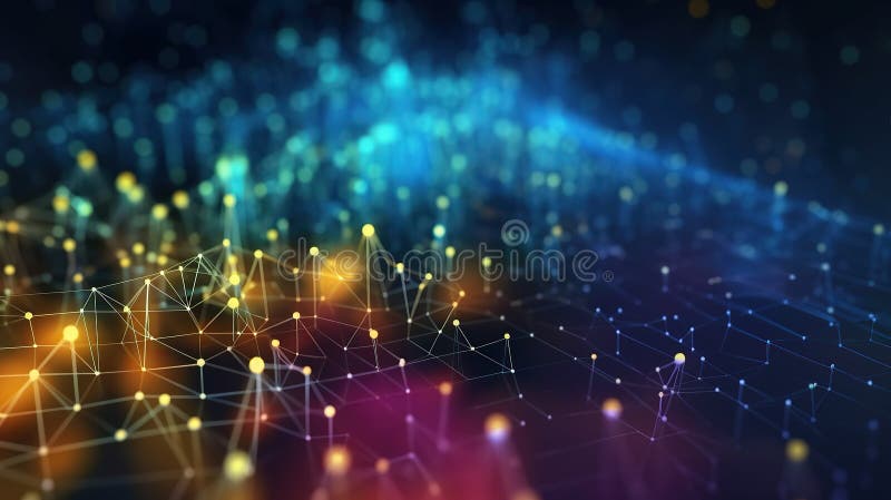 Big Data Abstract Background. Technology Network Concept. Futuristic ...