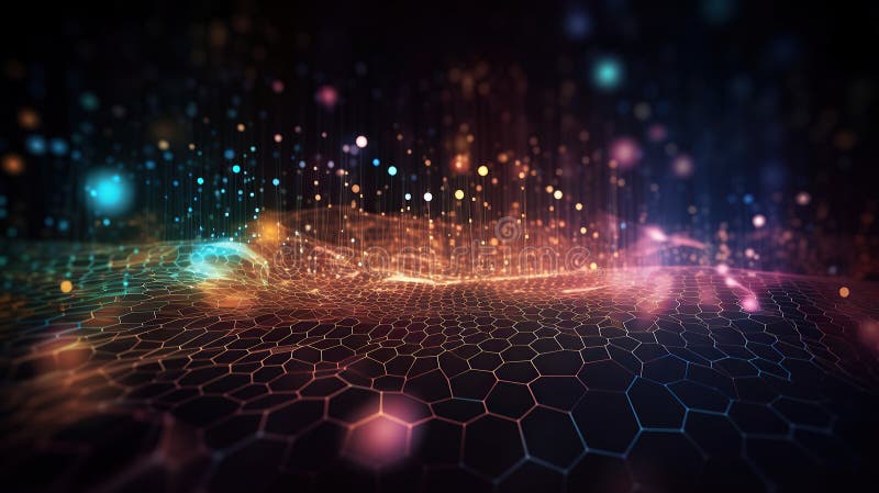 Big Data Abstract Background. Technology Network Concept. Futuristic ...